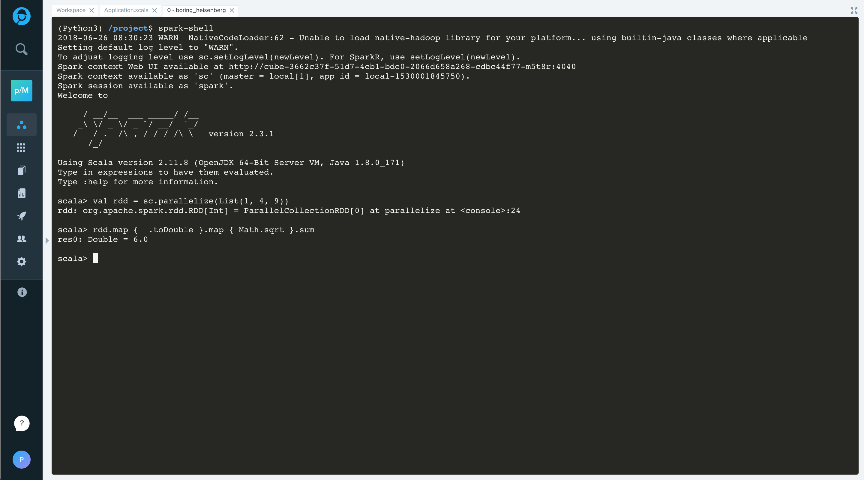 Spark in local mode — Faculty platform documentation